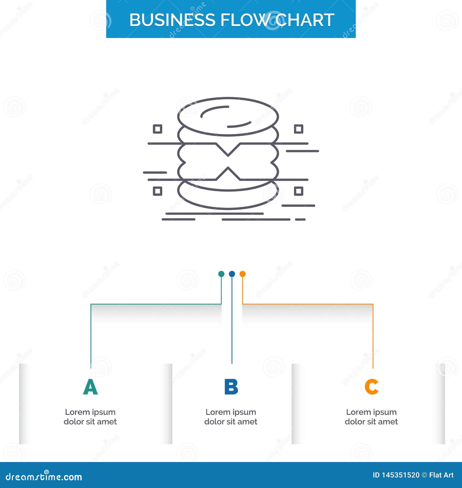 Database, Data, Architecture, Infographics, Monitoring Business Flow Chart Design with 3 Steps ...