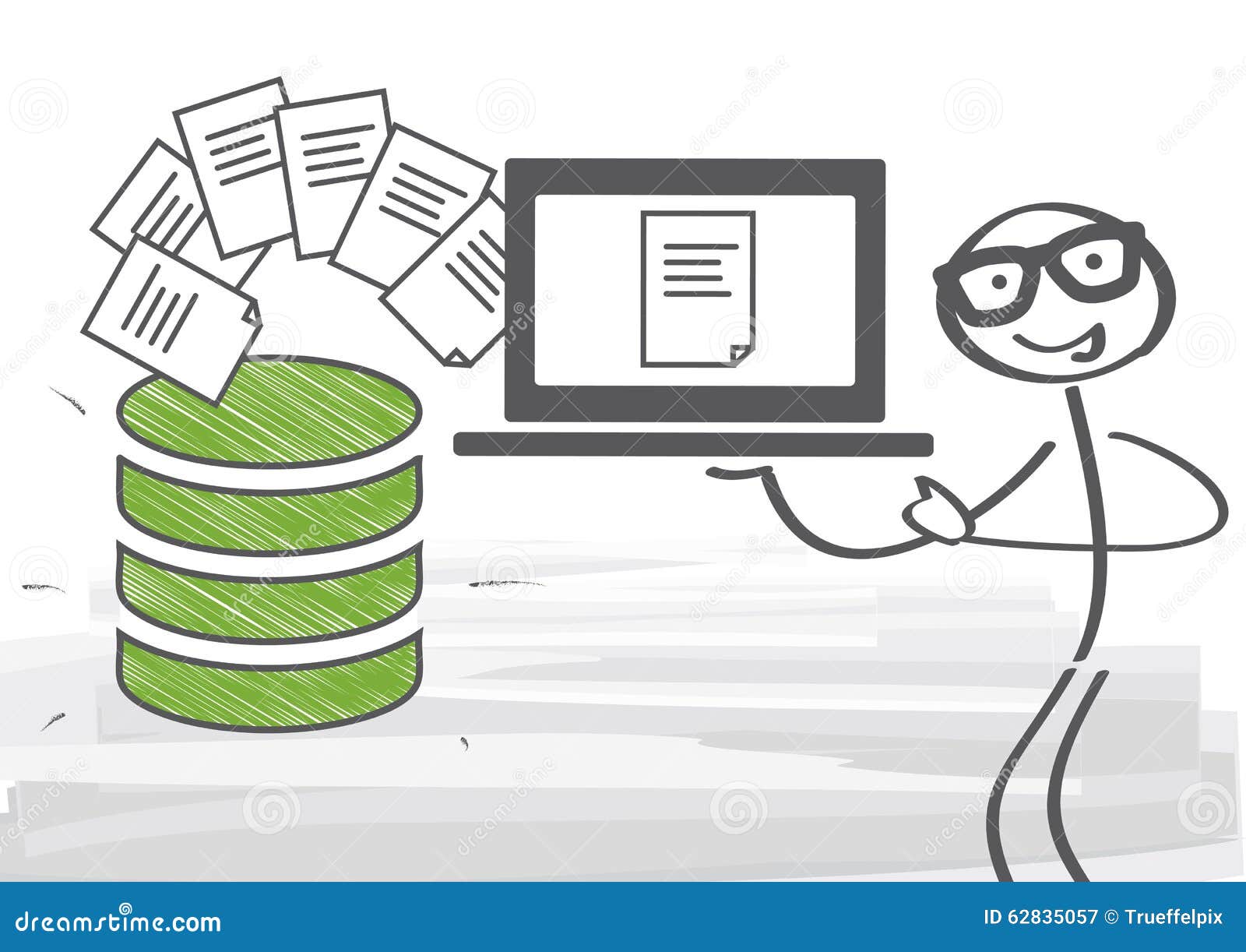 Database - data management stock illustration. Illustration of icon ...