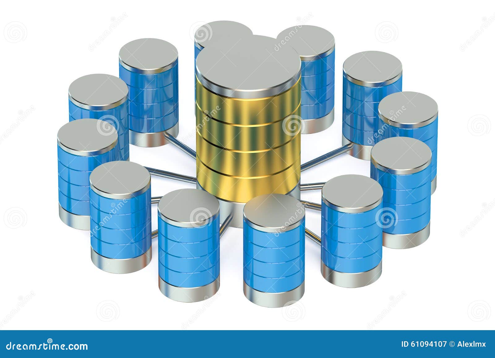 Database and Data Storage Concept Stock Illustration - Illustration of ...