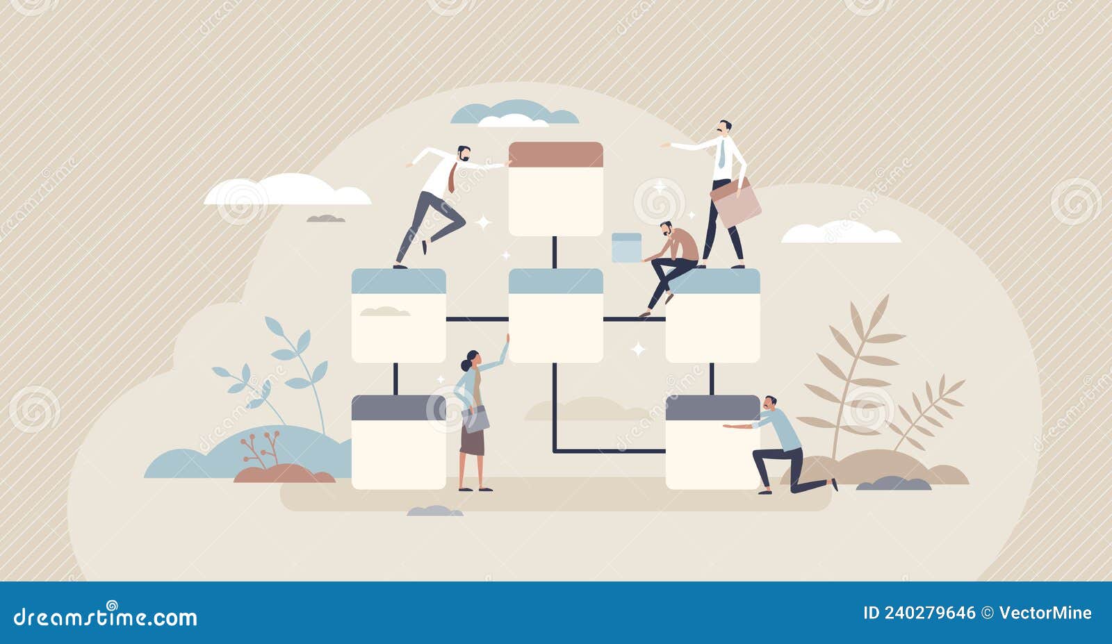 Database Design As Effective File Folder Organization Tiny Person Concept Stock Vector ...