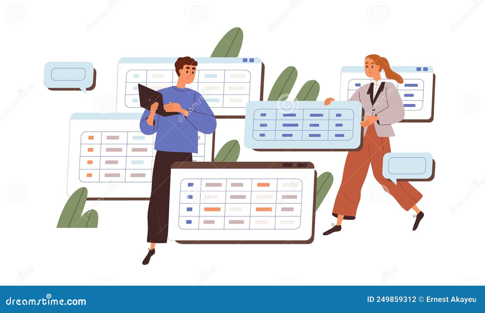Database Development, Administration Concept. Software Engineers Work ...