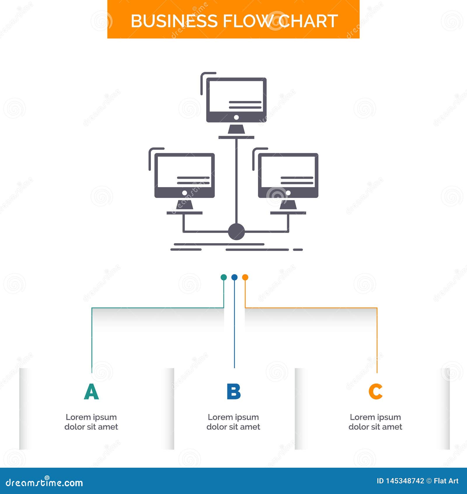 Database, Distributed, Connection, Network, Computer Business Flow ...