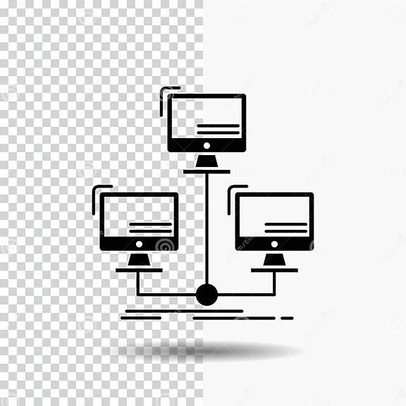 Database Distributed Connection Network Computer Glyph Icon On