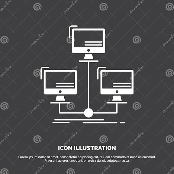Database, Distributed, Connection, Network, Computer Icon. Glyph Vector Symbol for UI and UX ...