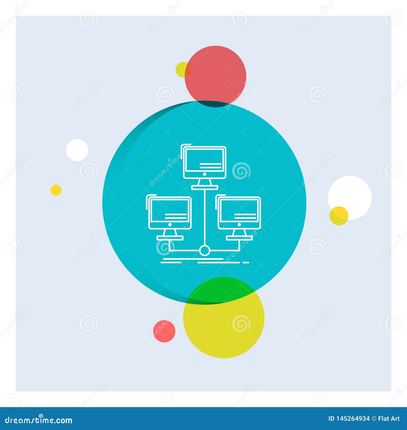 Database Distributed Connection Network Computer Infographics Template For Website And