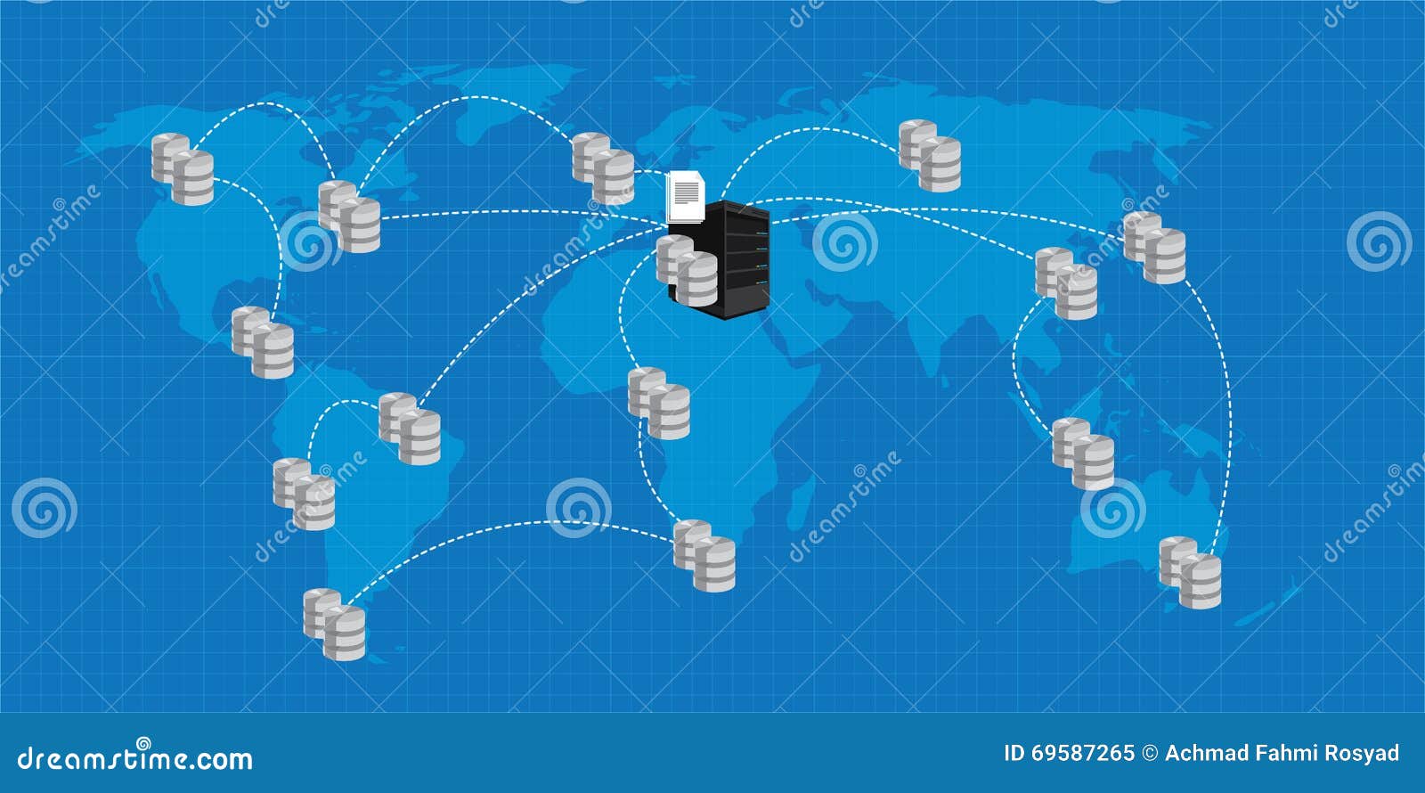 Database Distribution Interconnected Analysis Business Intelligence ...