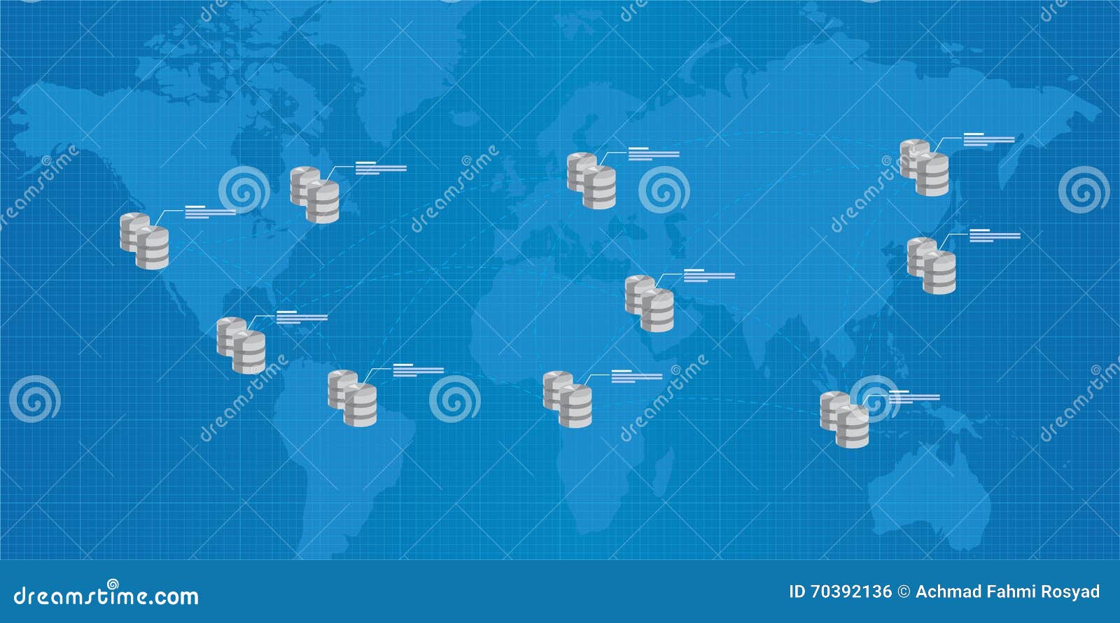 Database Distribution Interconnected Analysis Business Intelligence ...