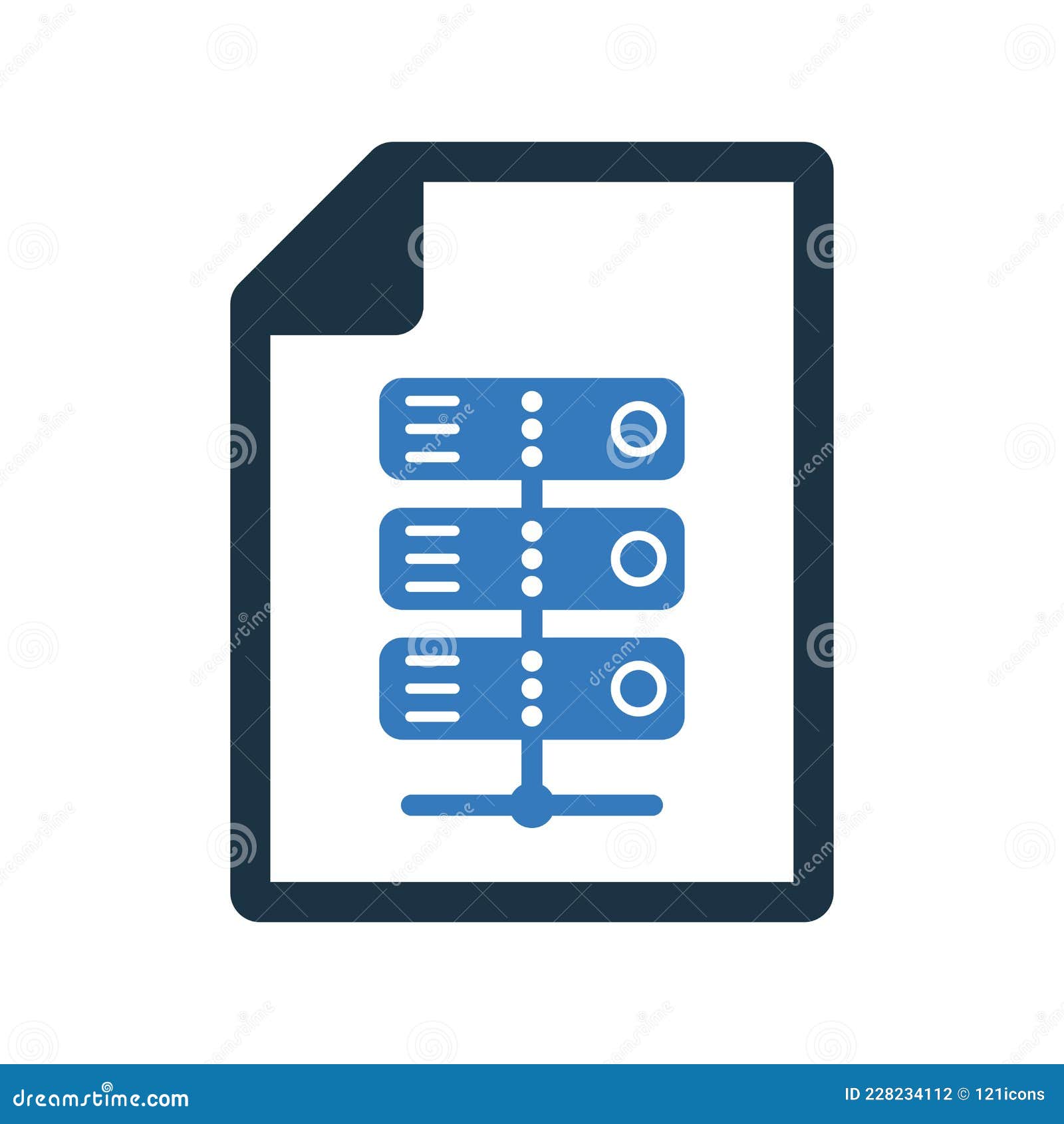 Database, Document Icon. Simple Flat Design Concept Stock Vector ...