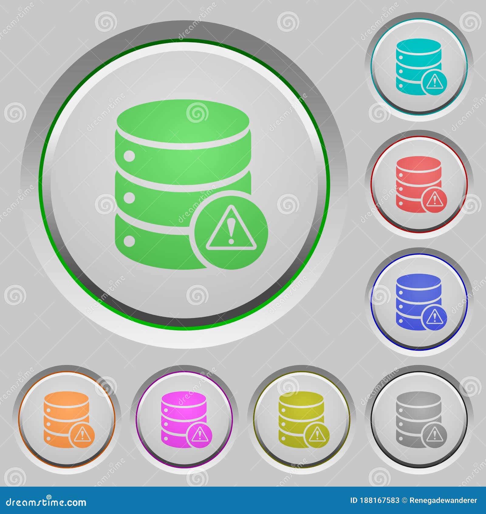 Database Error Push Buttons Stock Vector - Illustration of design ...