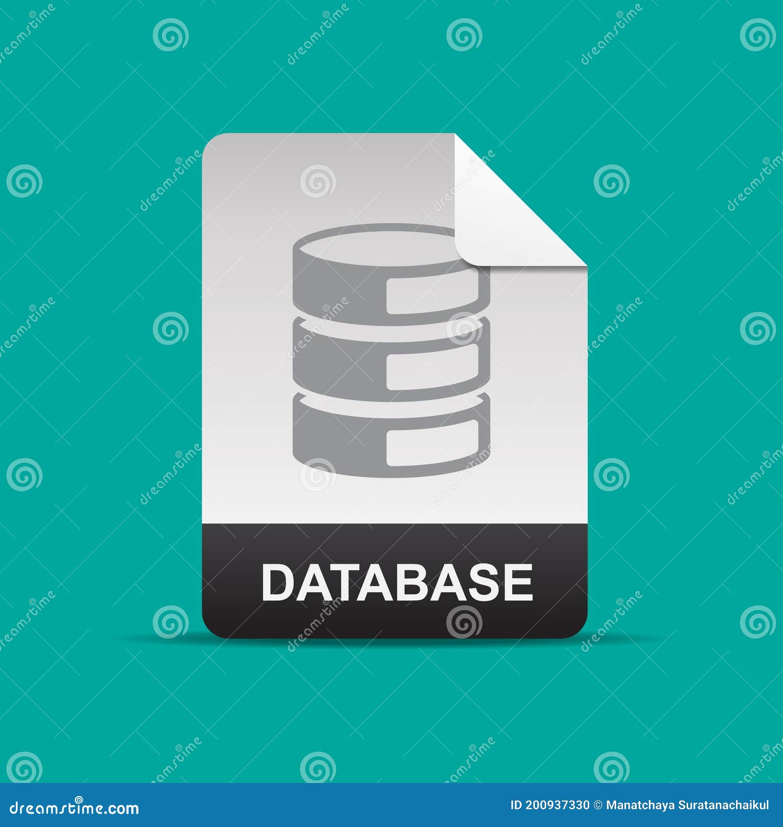 Database file format icon stock illustration. Illustration of database ...