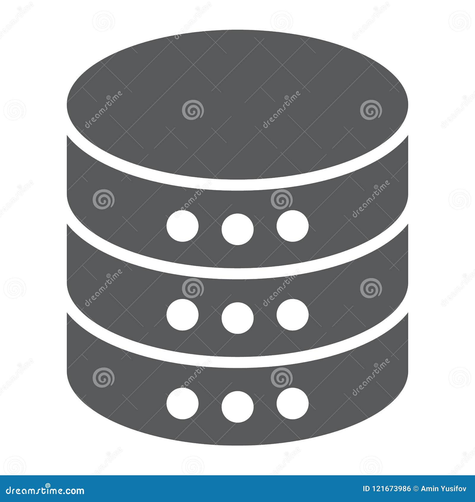Database Glyph Icon Data And Analytics Server Stock Vector