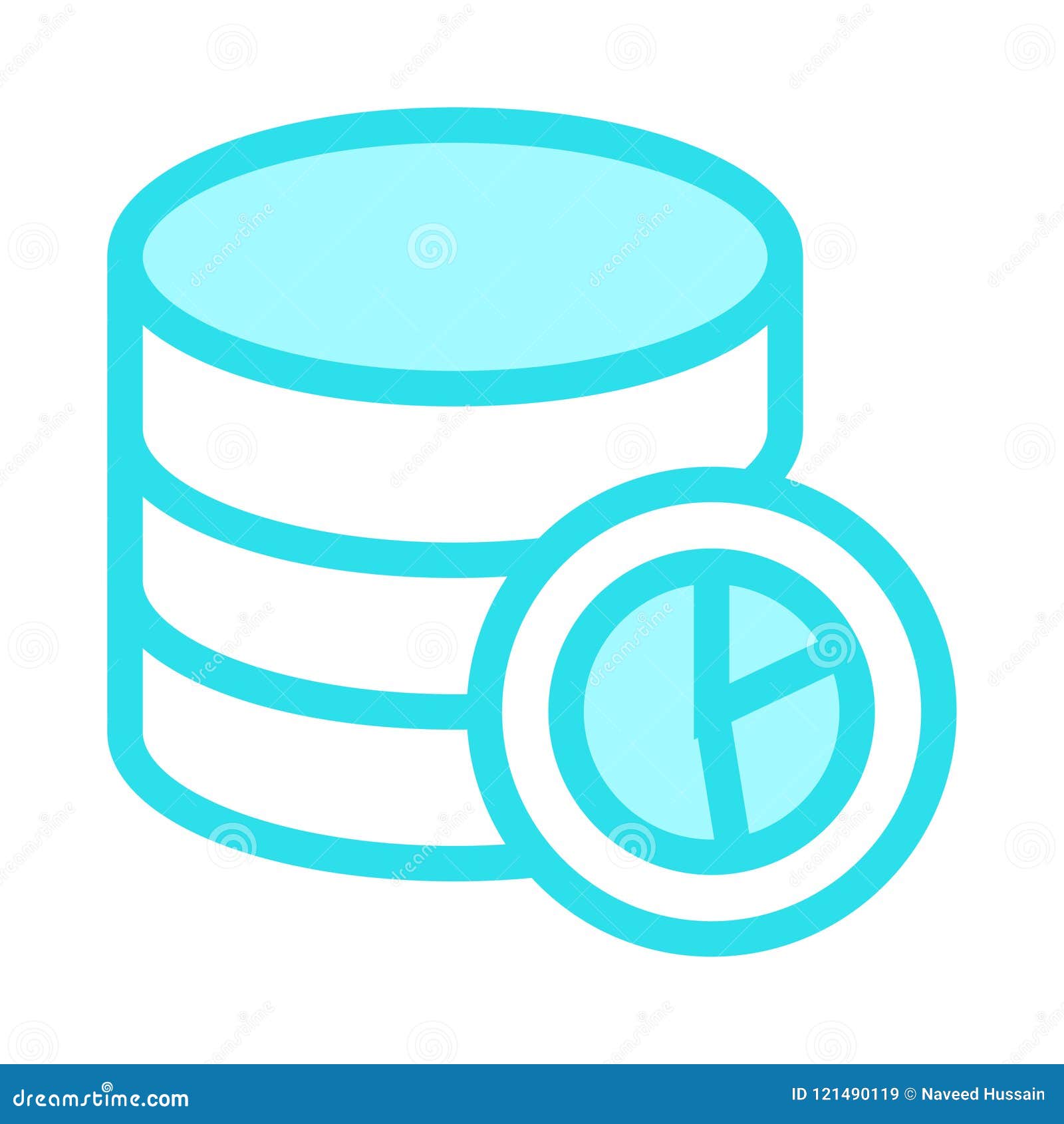 Database Graph Color Line Icon Stock Illustration - Illustration of ...