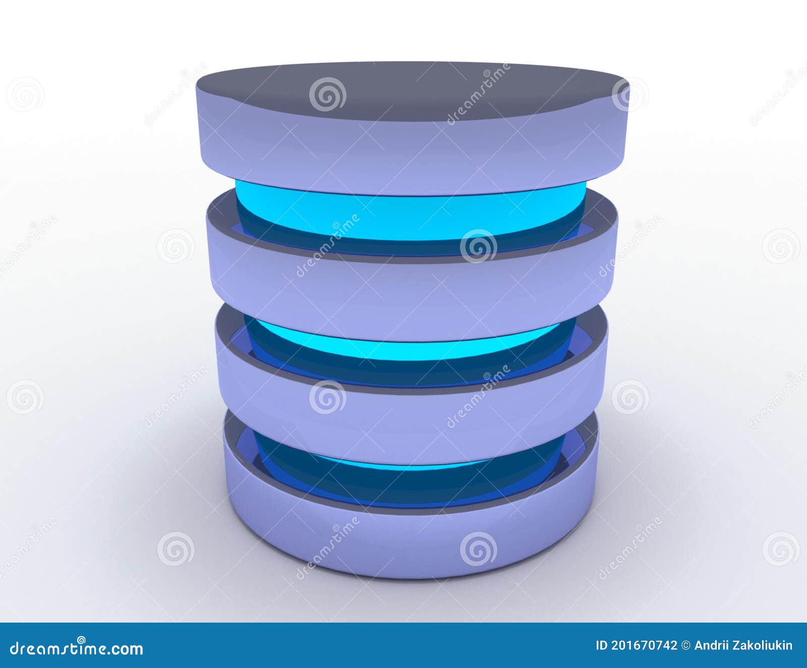 Database and Hard Disk Icon . 3d Rendered Illustration Stock ...