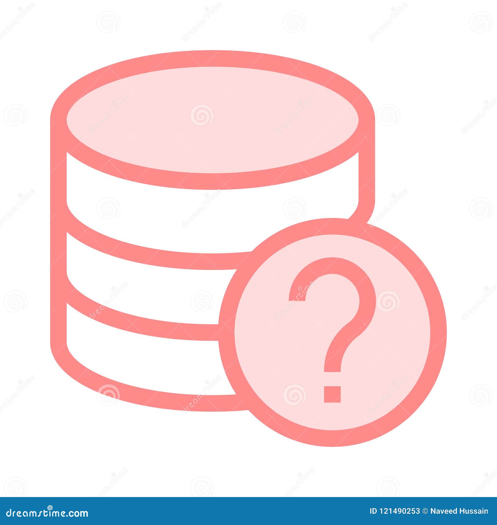 Database Help Color Line Icon Stock Illustration - Illustration of blue ...