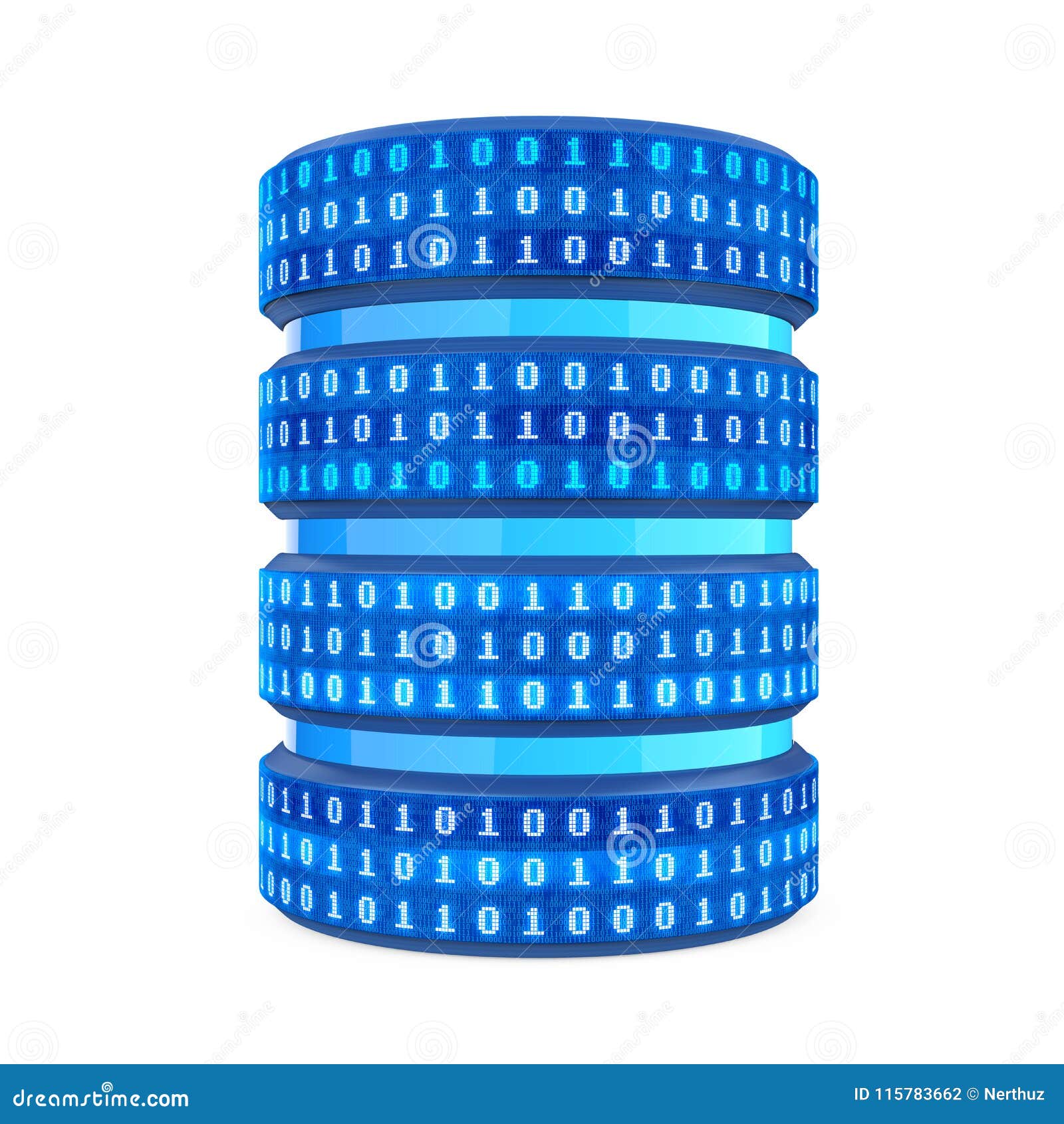 Database Icon with Binary Code Isolated Stock Illustration ...
