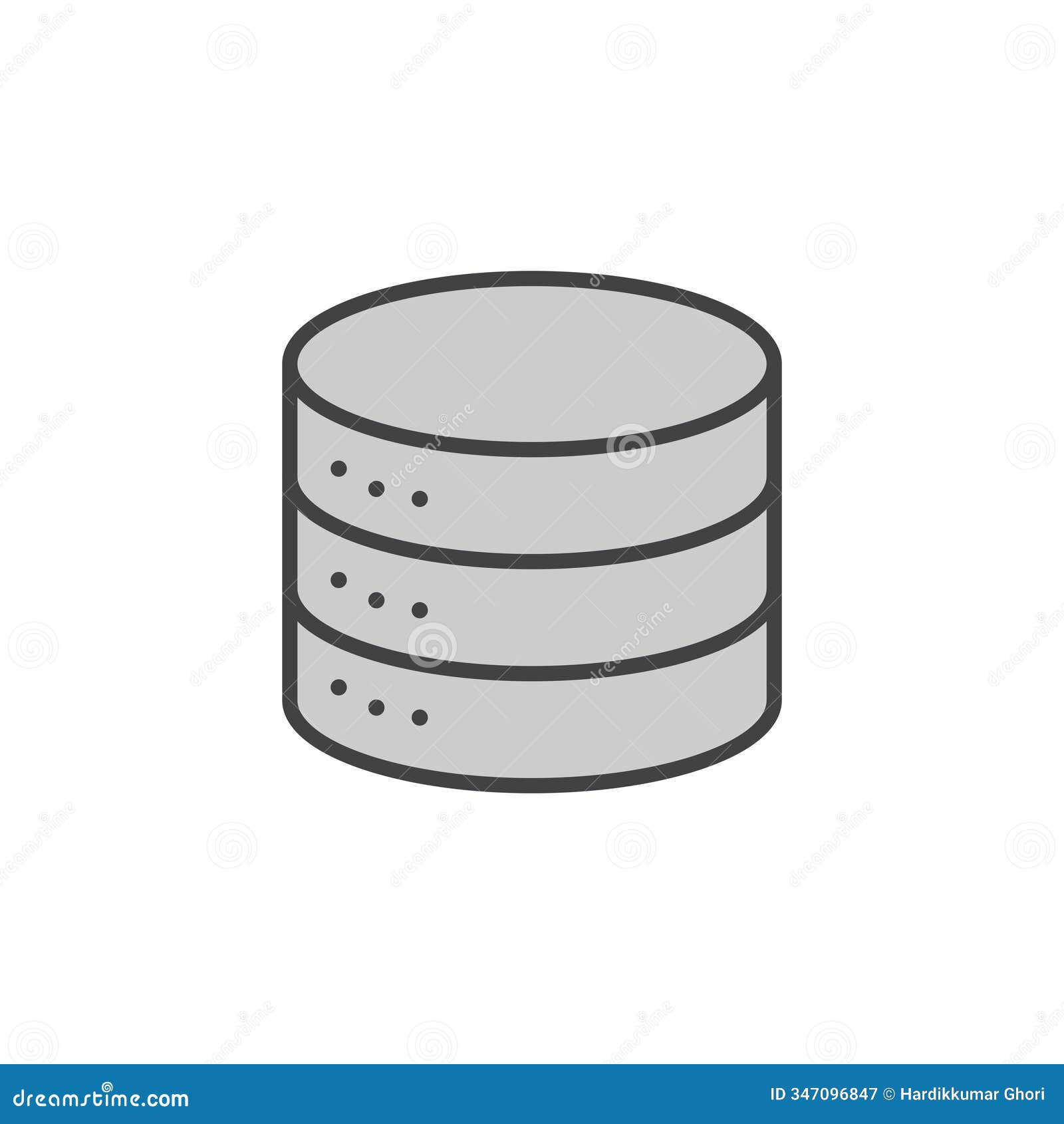 Database Icon in Colored Version Stock Illustration - Illustration of ...