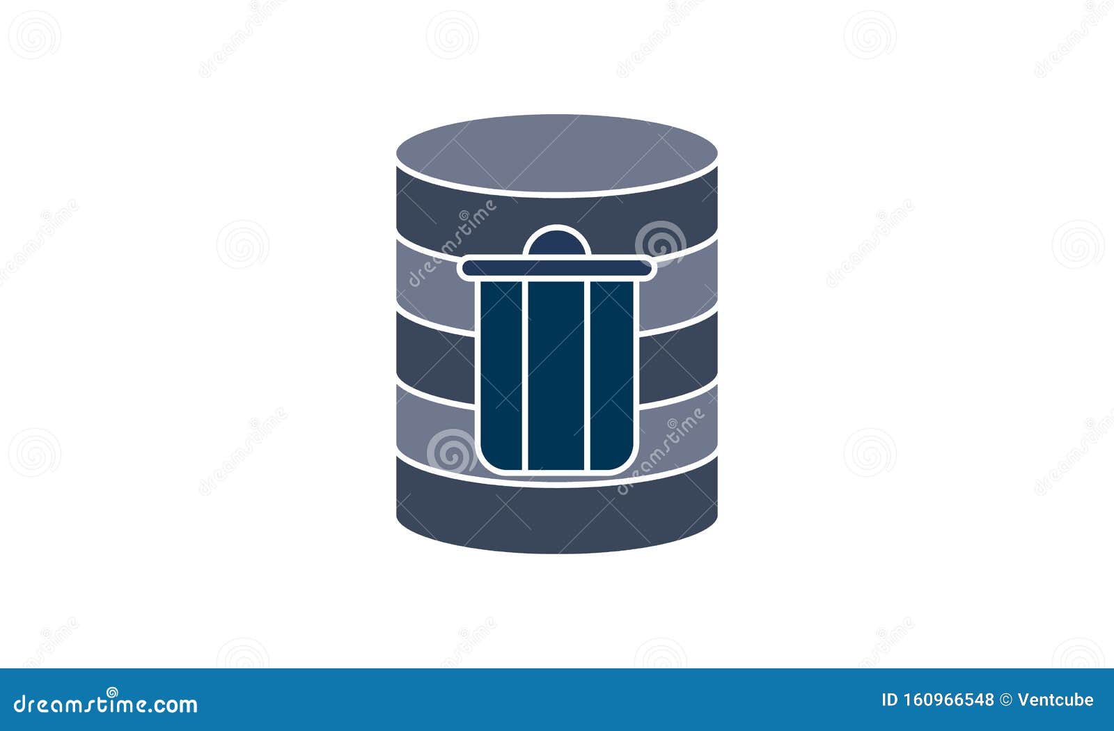 Database Icon & Delete or Trash- Symbol, Vector Illustration. Stock ...