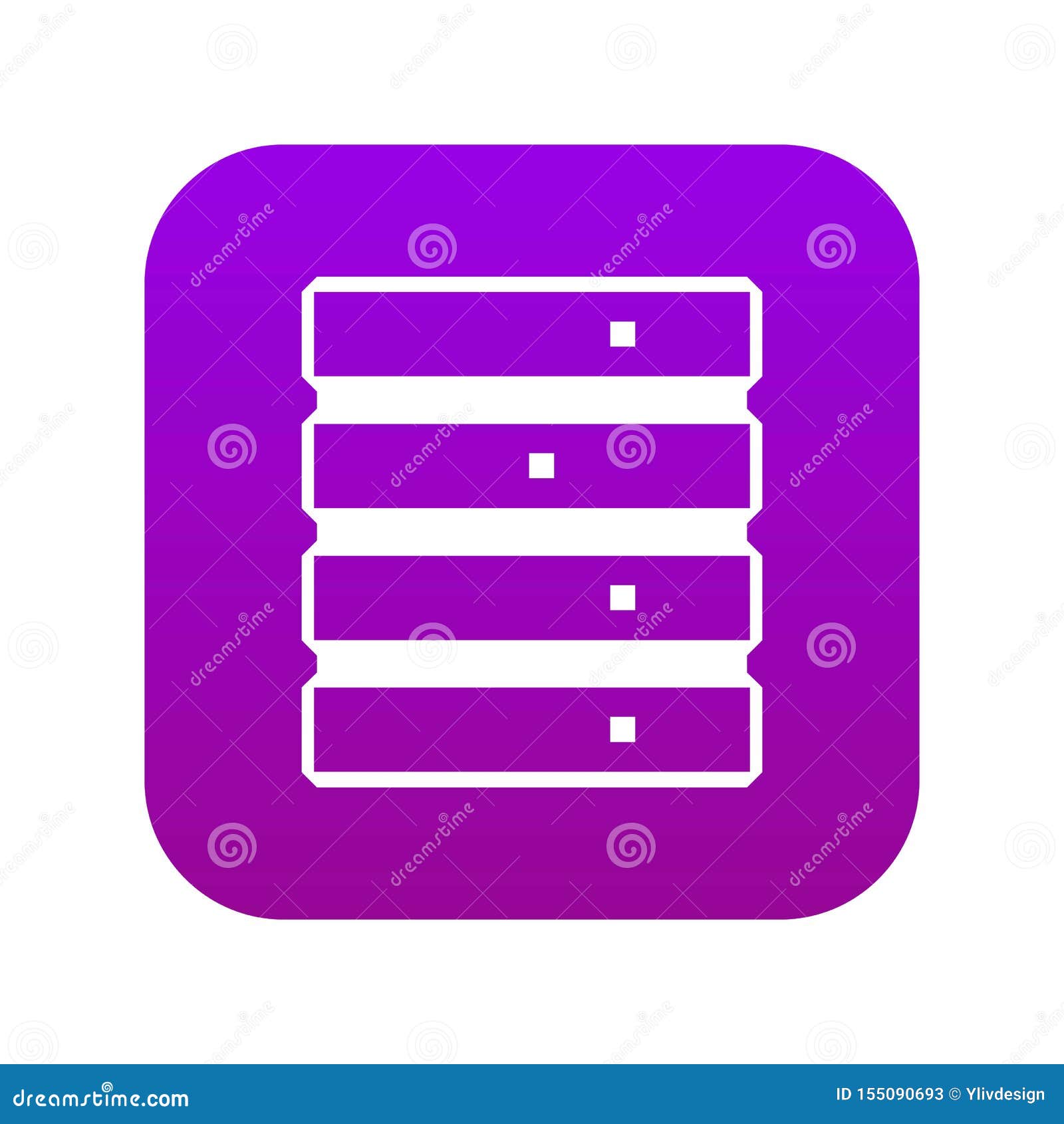 Database Icon Digital Purple Stock Vector - Illustration of hard ...