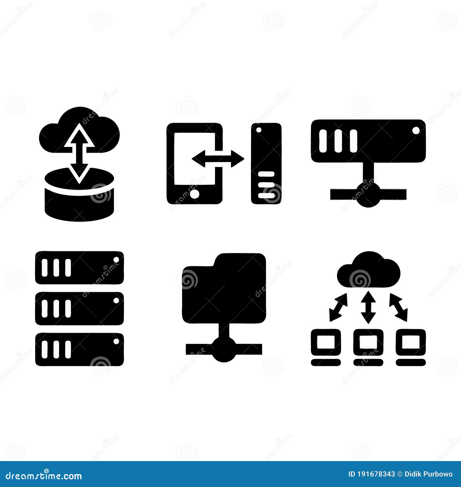 Database Icon Isolated on White Background from Database and Servers ...
