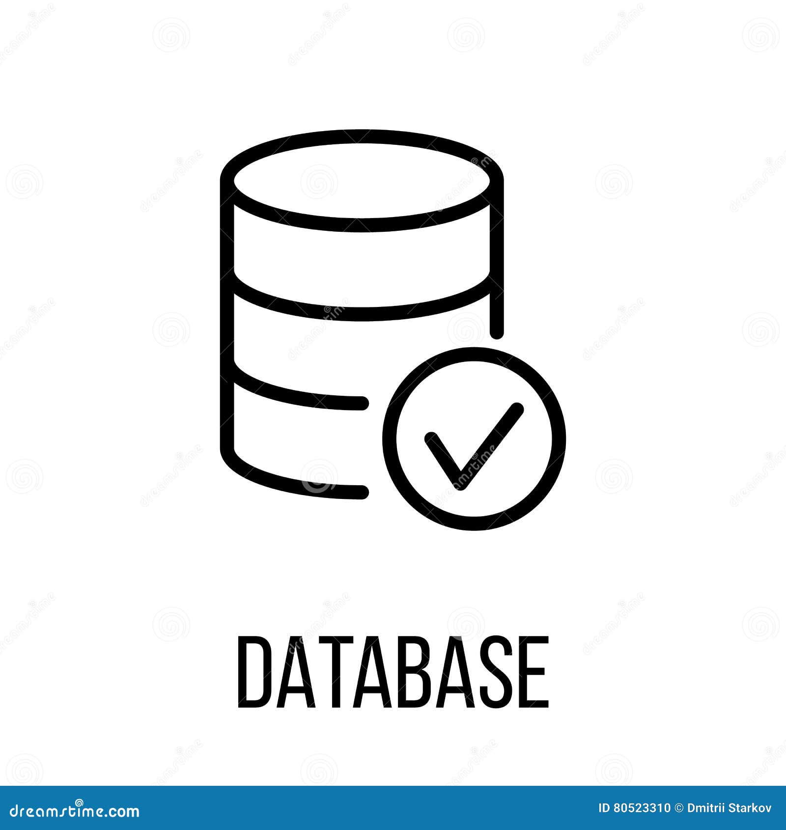 Database Icon or Logo in Modern Line Style Stock Vector - Illustration ...