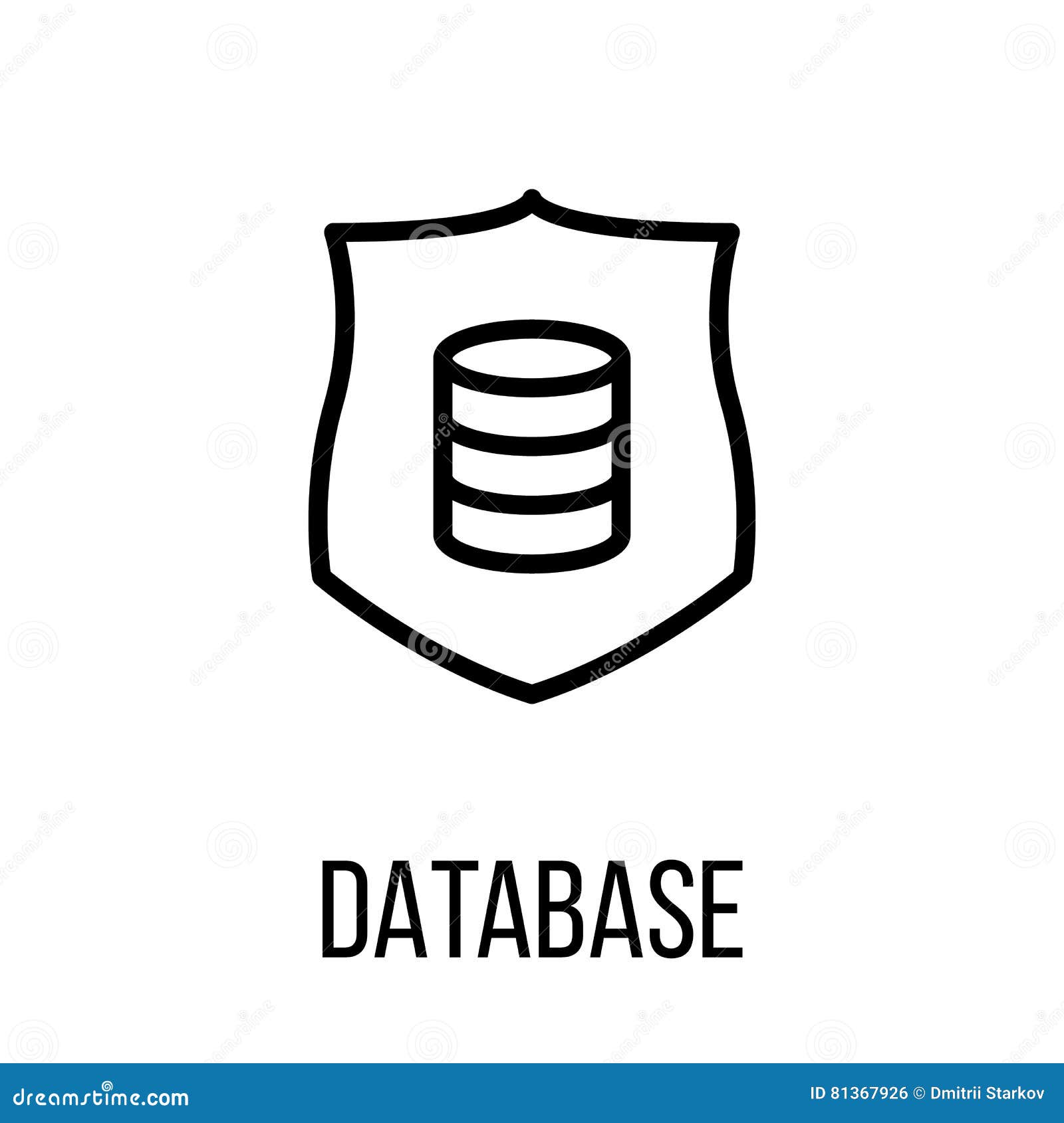 Database Icon or Logo in Modern Line Style Stock Vector - Illustration ...