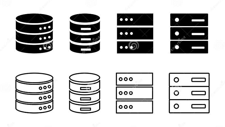 Database Icon . Database Vector Icon Stock Vector - Illustration of ...