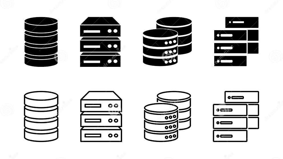 Database Icon Database Vector Icon Stock Vector Illustration Of