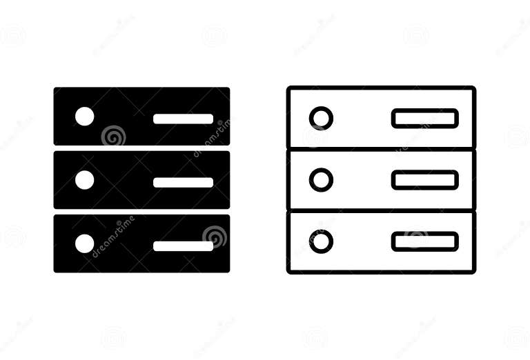 Database Icon . Database Vector Icon Stock Vector - Illustration of ...