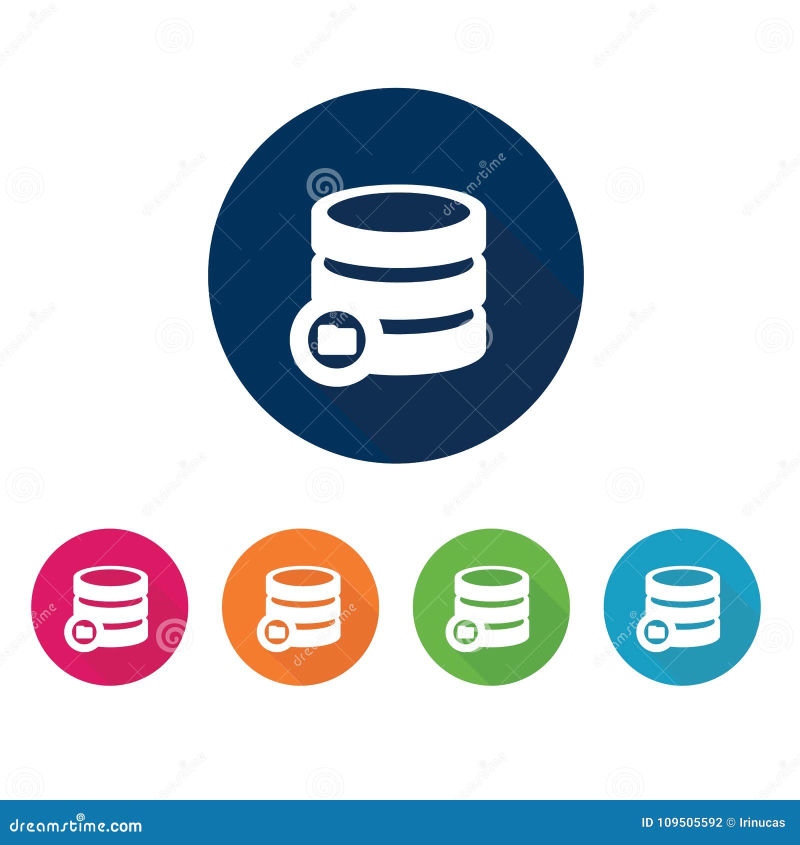 Database Icon. Storage Symbol. Vector Set. Flat Design. Stock ...