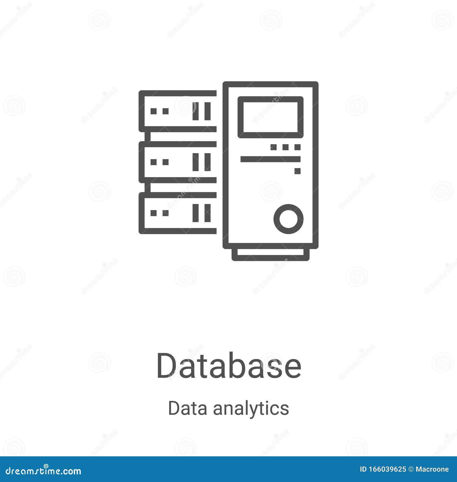 Database Icon Vector from Data Analytics Collection. Thin Line Database Outline Icon Vector ...