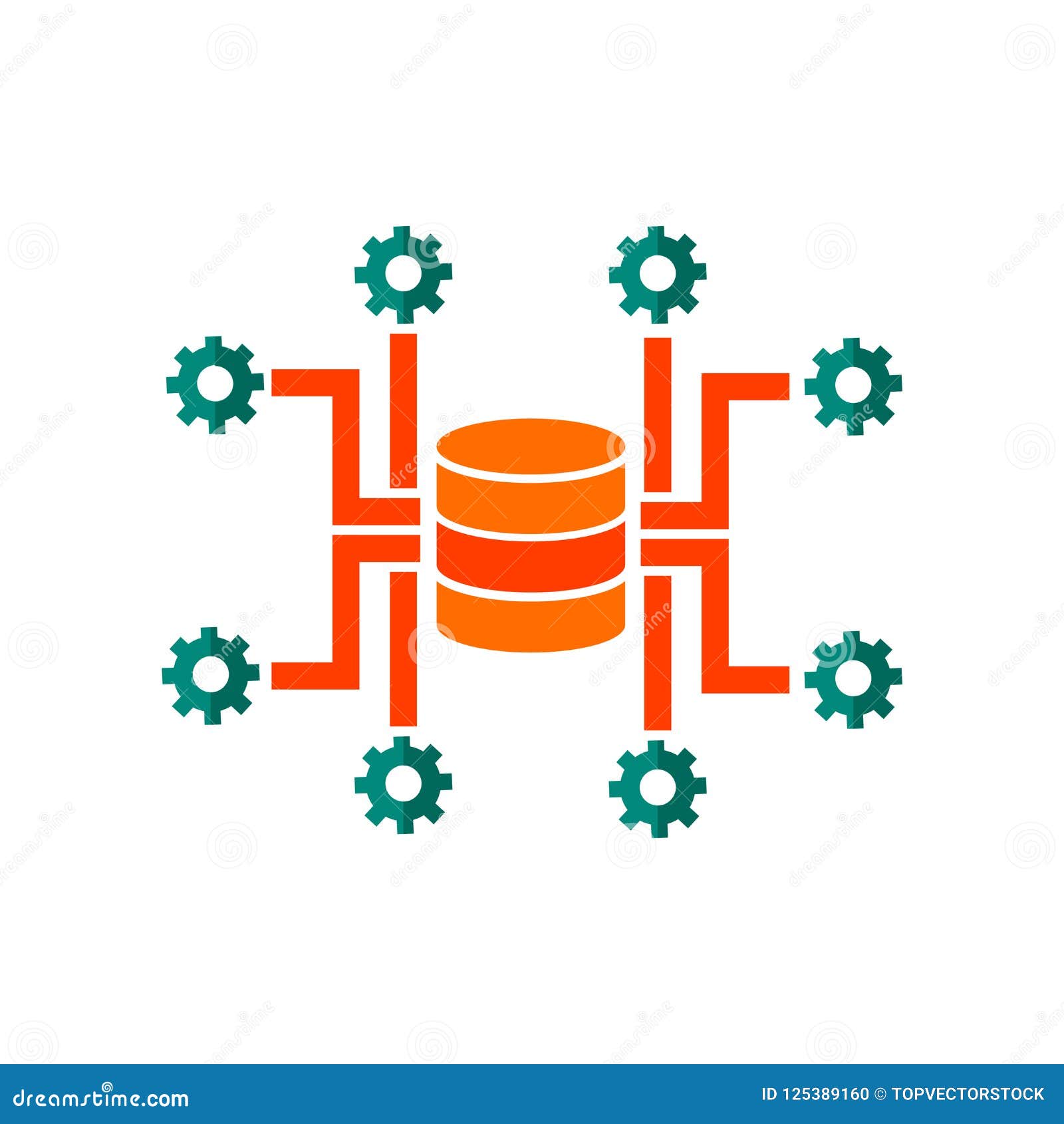 Database Icon Vector Sign and Symbol Isolated on White Background ...