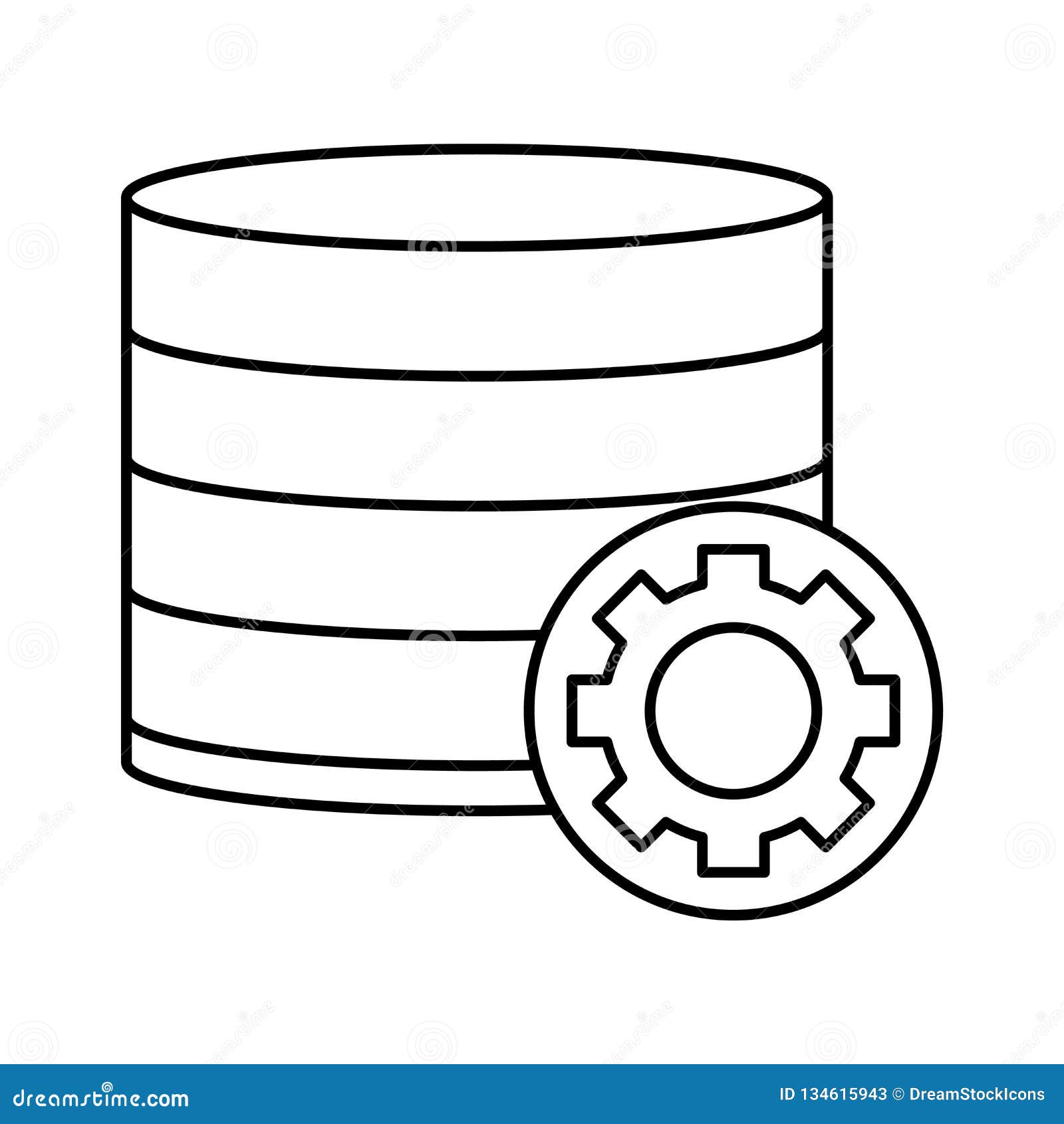 Database Icon Vector Sign and Symbol Isolated on White Background ...