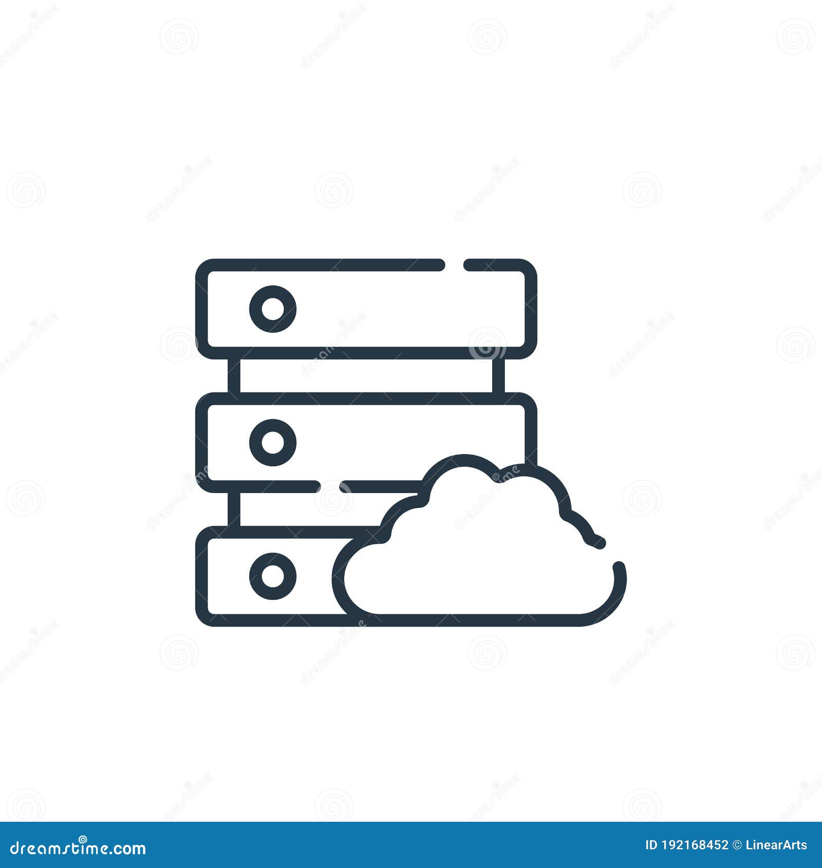 Database Icon Vector from Programming Concept. Thin Line Illustration of Database Editable ...
