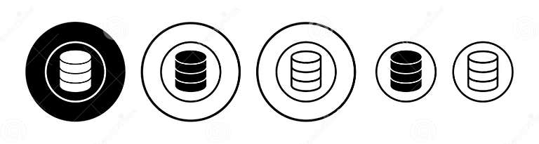Database Icon Server Icon Storage Stock Vector Illustration Of