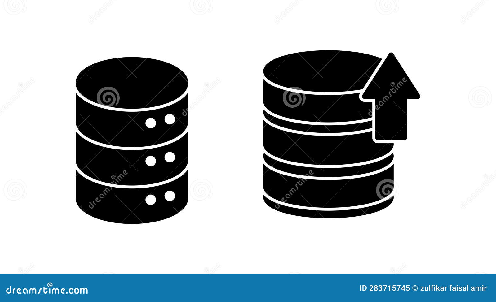Database Icon . Server Icon. Storage Stock Illustration - Illustration ...
