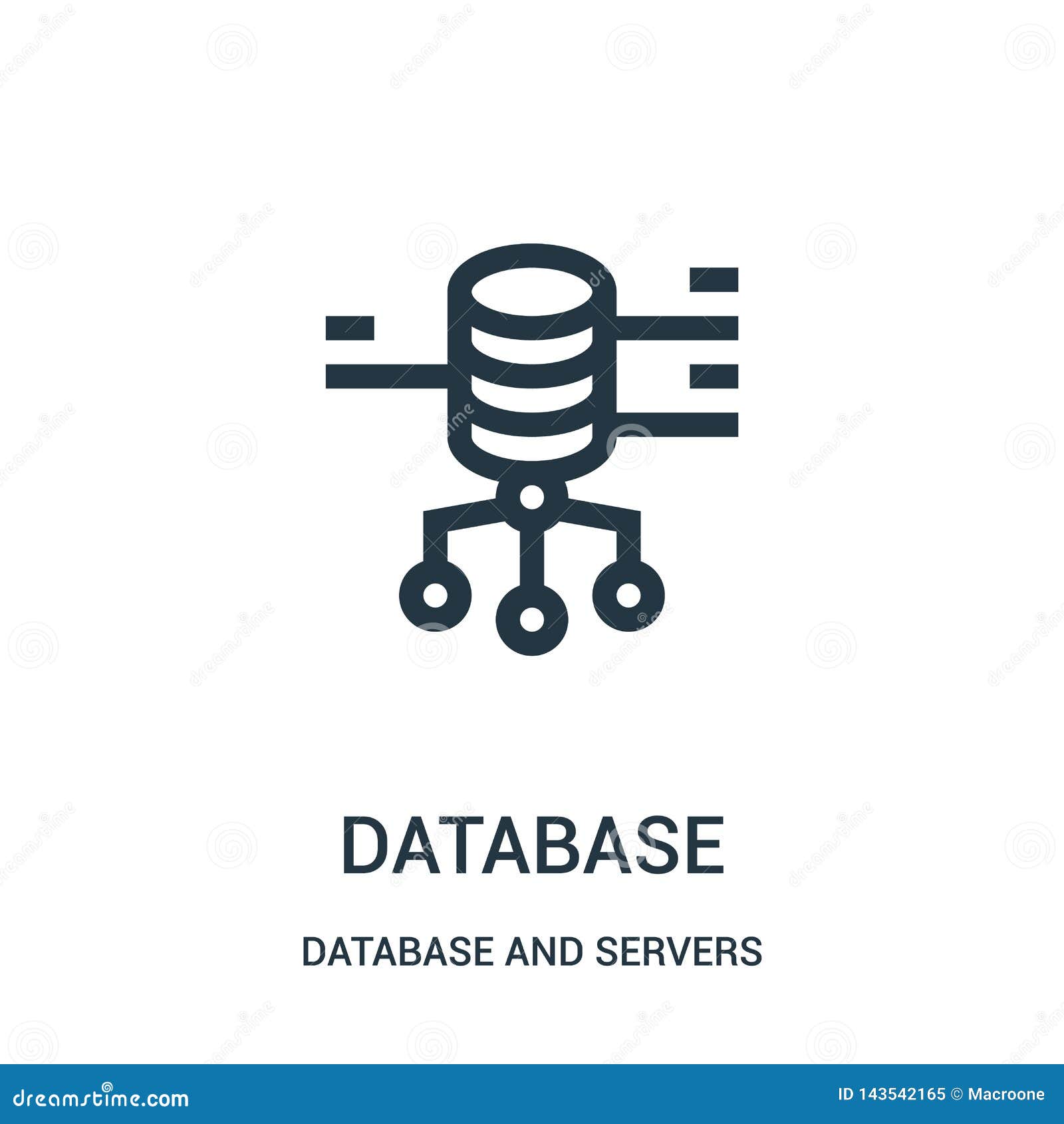 Database Icon Vector From Database And Servers Collection Thin Line