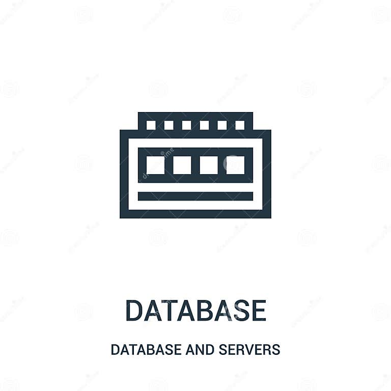 Database Icon Vector From Database And Servers Collection Thin Line Database Outline Icon 5295