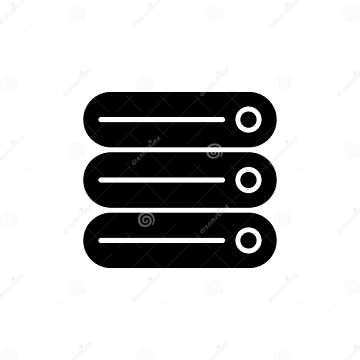 Database Icon Set. Cylinder Server Data Storage Vector Symbol. Hdd ...