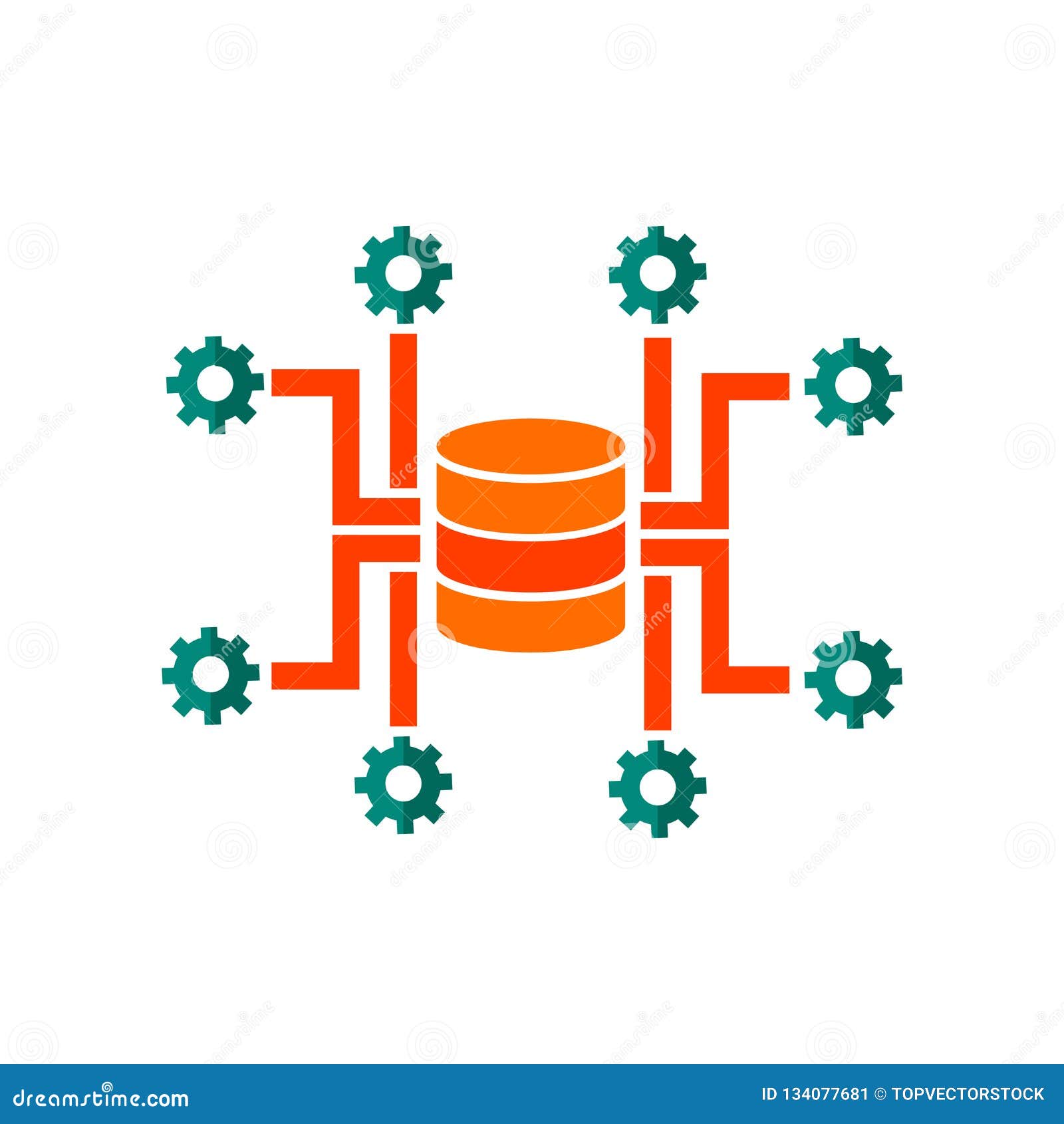 Database Icon Vector Sign and Symbol Isolated on White Background ...