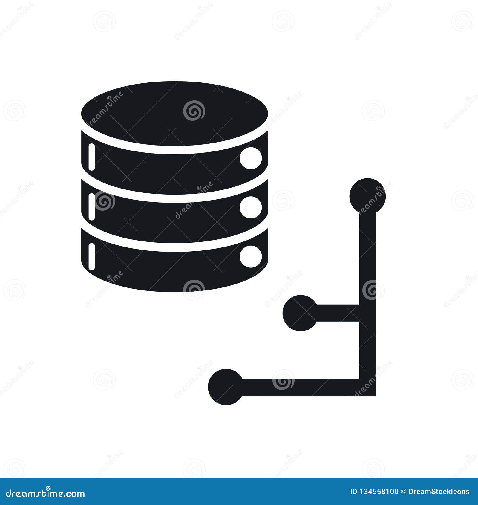 Database Icon Vector Sign and Symbol Isolated on White Background ...