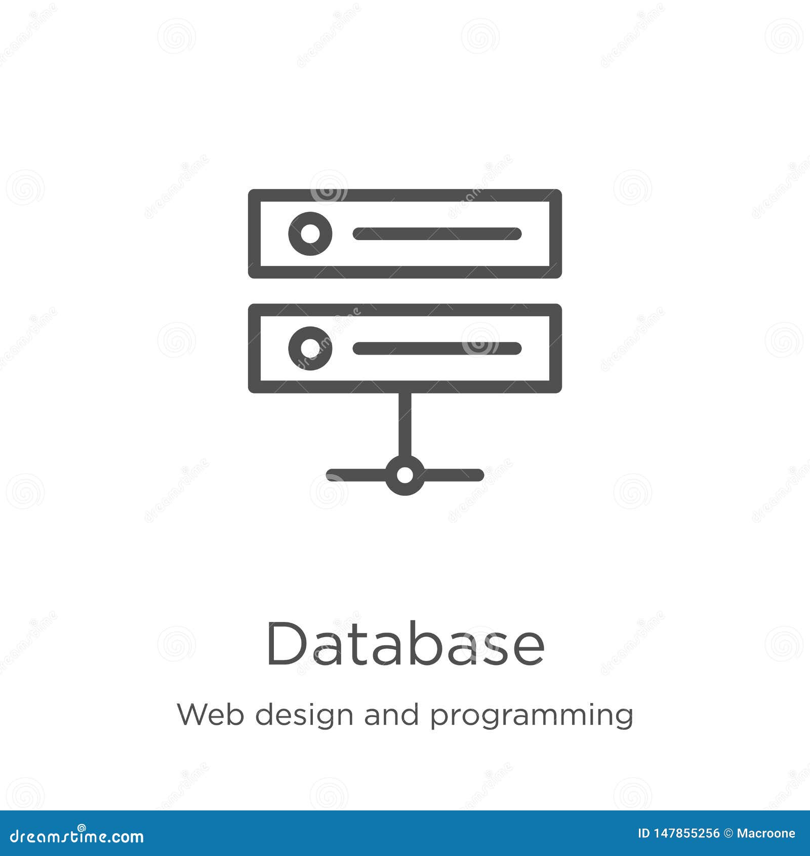 Database Icon Vector From Web Design And Programming Collection Thin