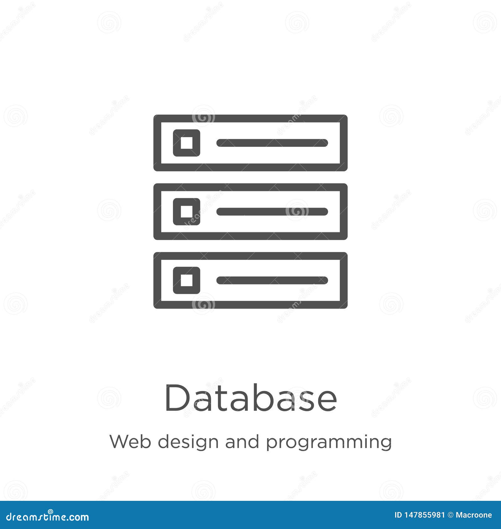 Database Icon Vector From Web Design And Programming Collection Thin
