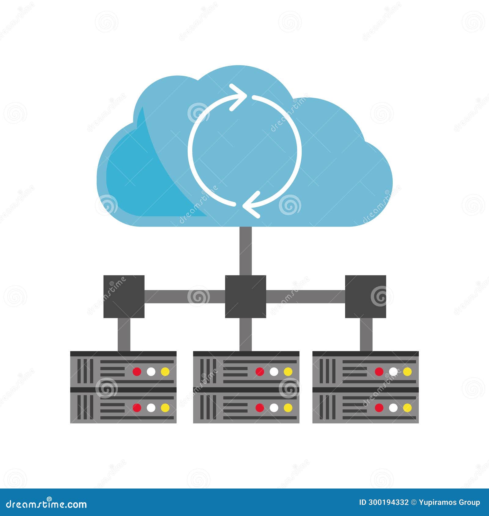 Database Illustration of Cloud Server Stock Illustration - Illustration ...