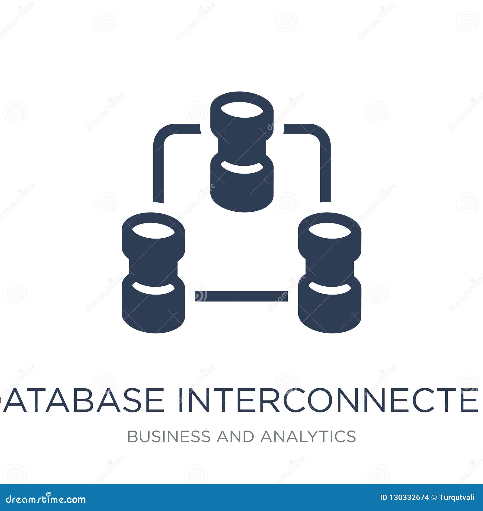 Database Interconnected Icon. Trendy Flat Vector Database ...