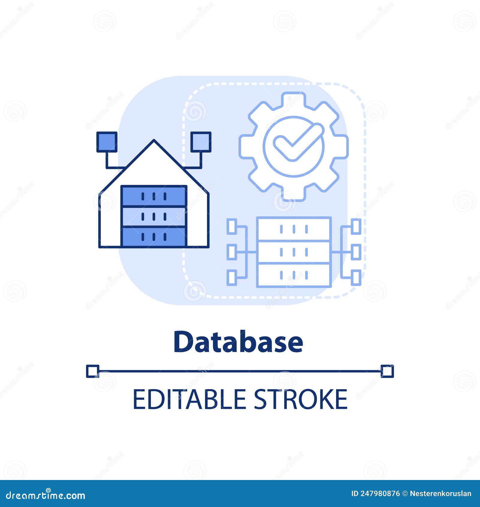 Database Light Blue Concept Icon Stock Vector - Illustration of ...