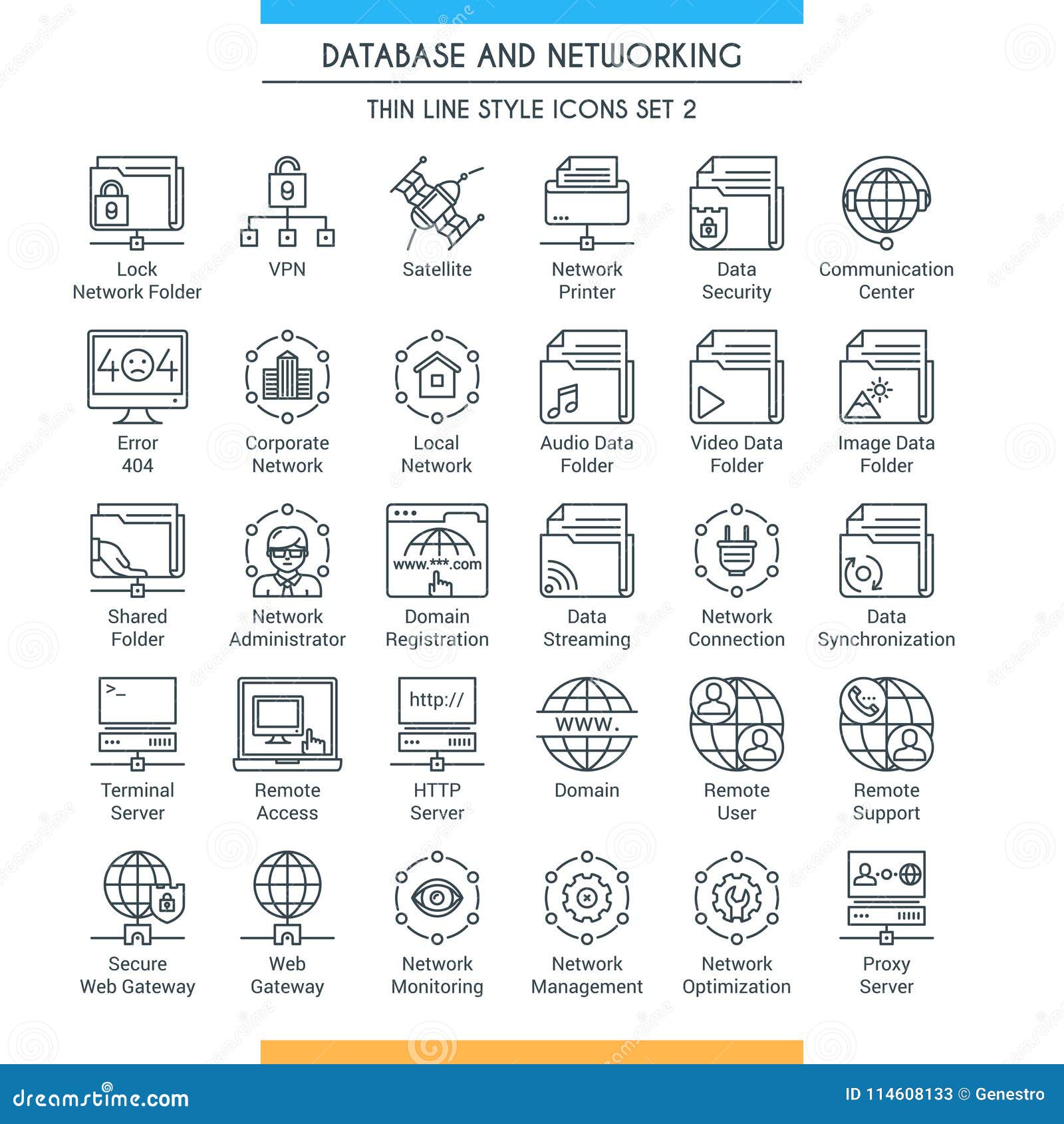 Database line icons 2 stock illustration. Illustration of organization ...