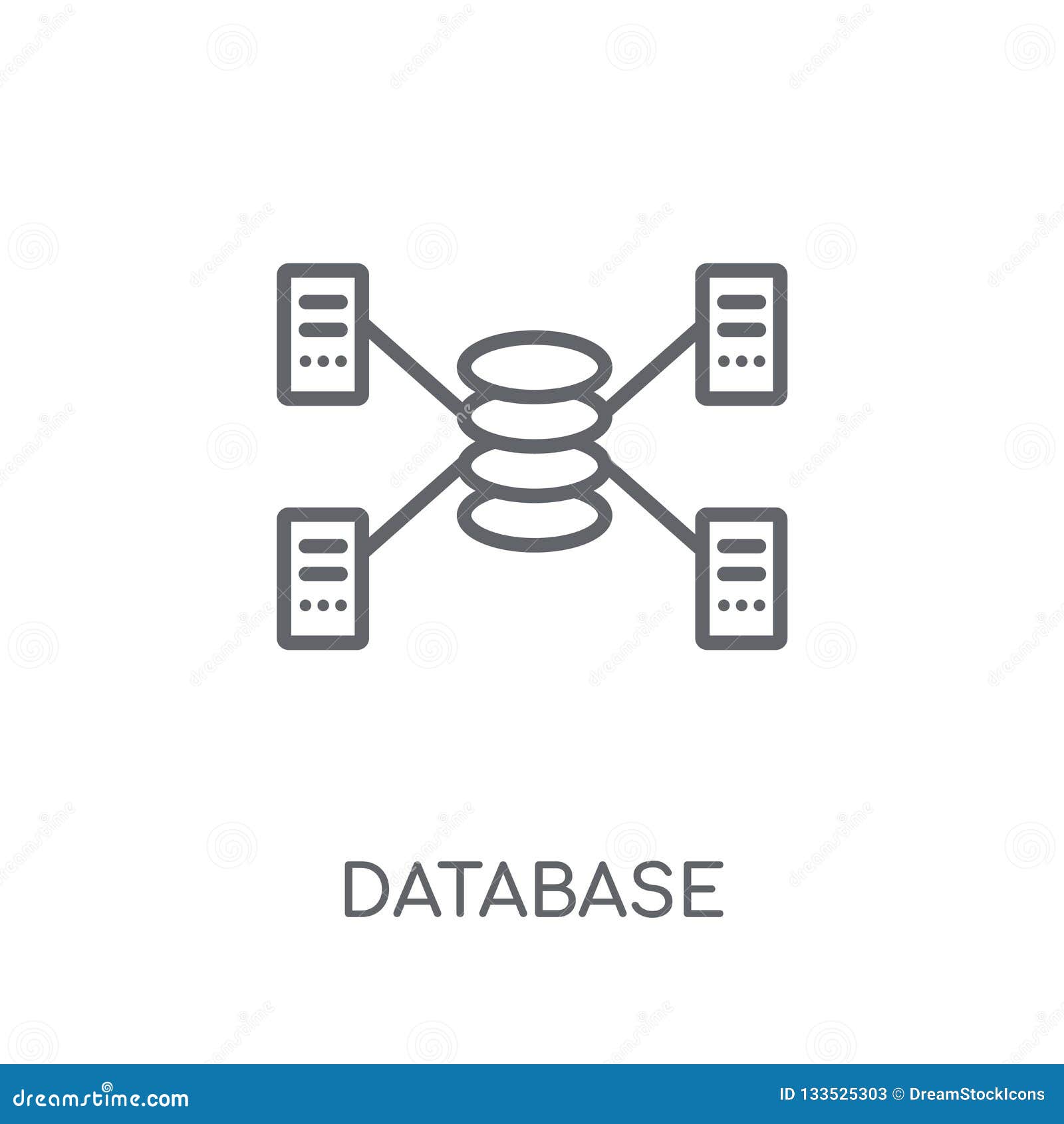 Database Linear Icon. Modern Outline Database Logo Concept on Wh Stock ...