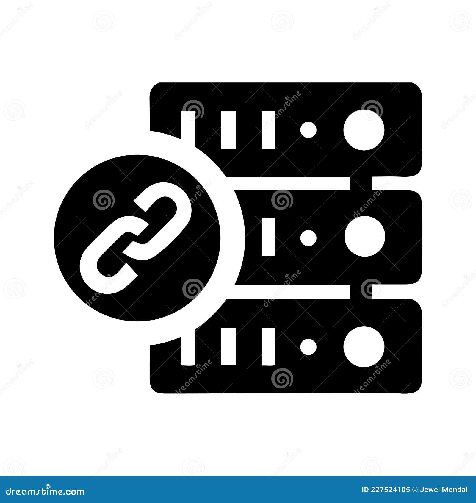 Database, Link, Server Icon. Black Vector Graphic Stock Image ...