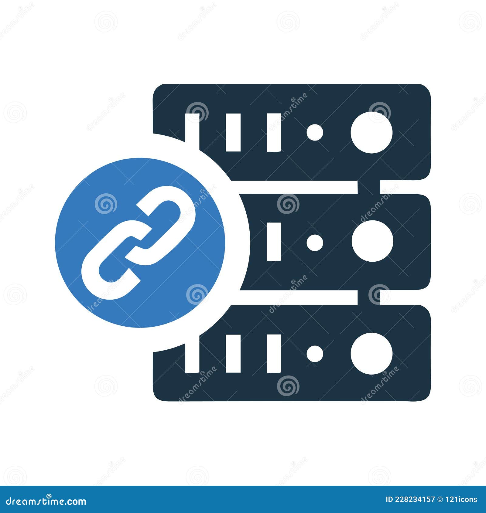 Database, Link, Server Icon. Simple Vector Design Stock Vector ...