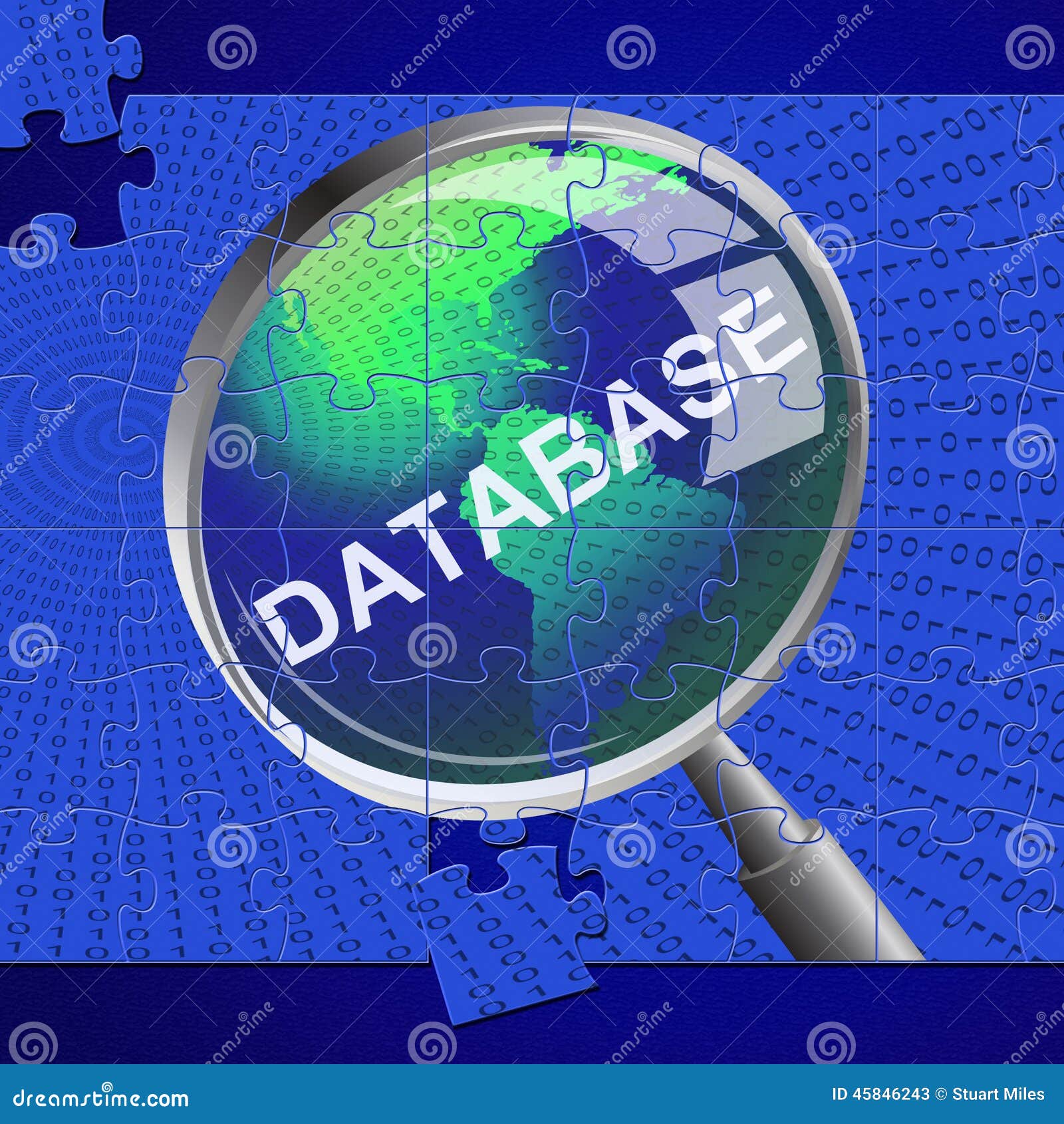 Magnifier Databases Represents Searching Magnification And Searches ...